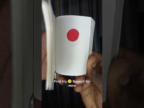 ball bounse flip book drawing | first try | #shorts #drawing