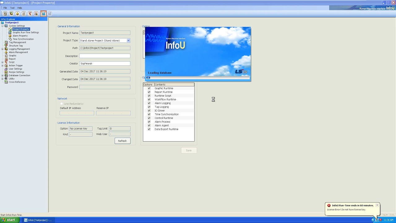 1  How to create new project InfoU