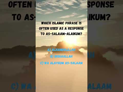 Which Islamic phrase is often used as a response to As Salaam Alaikum?#shorts