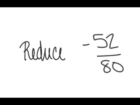 Fractions: Simplify -52/80