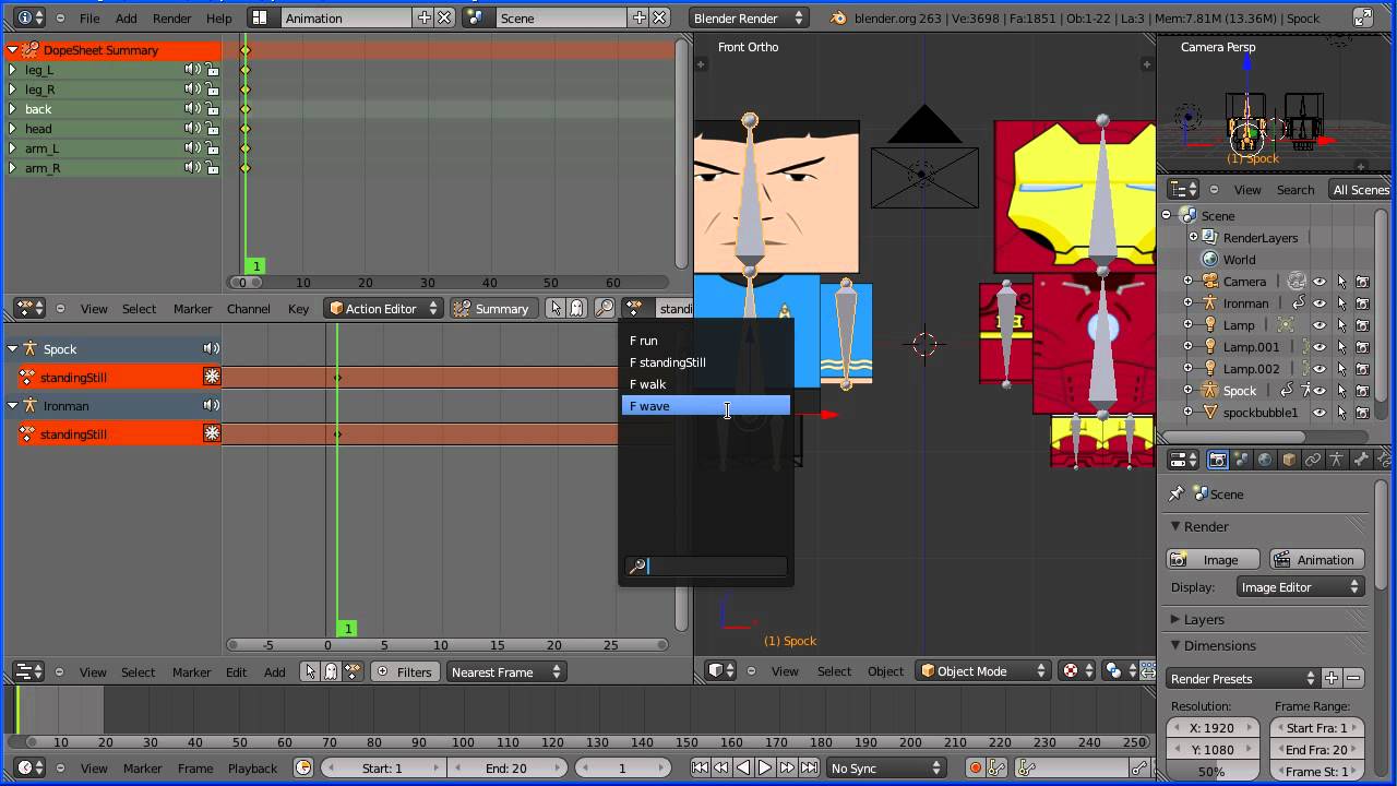 Blender Tutorial - Animating Dialogue Using Speech Bubbles Making Them Appear and Disappear