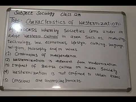 Characteristics of Westernization.