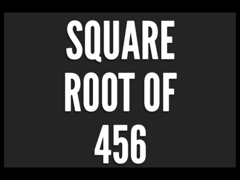 How to find square root of 456