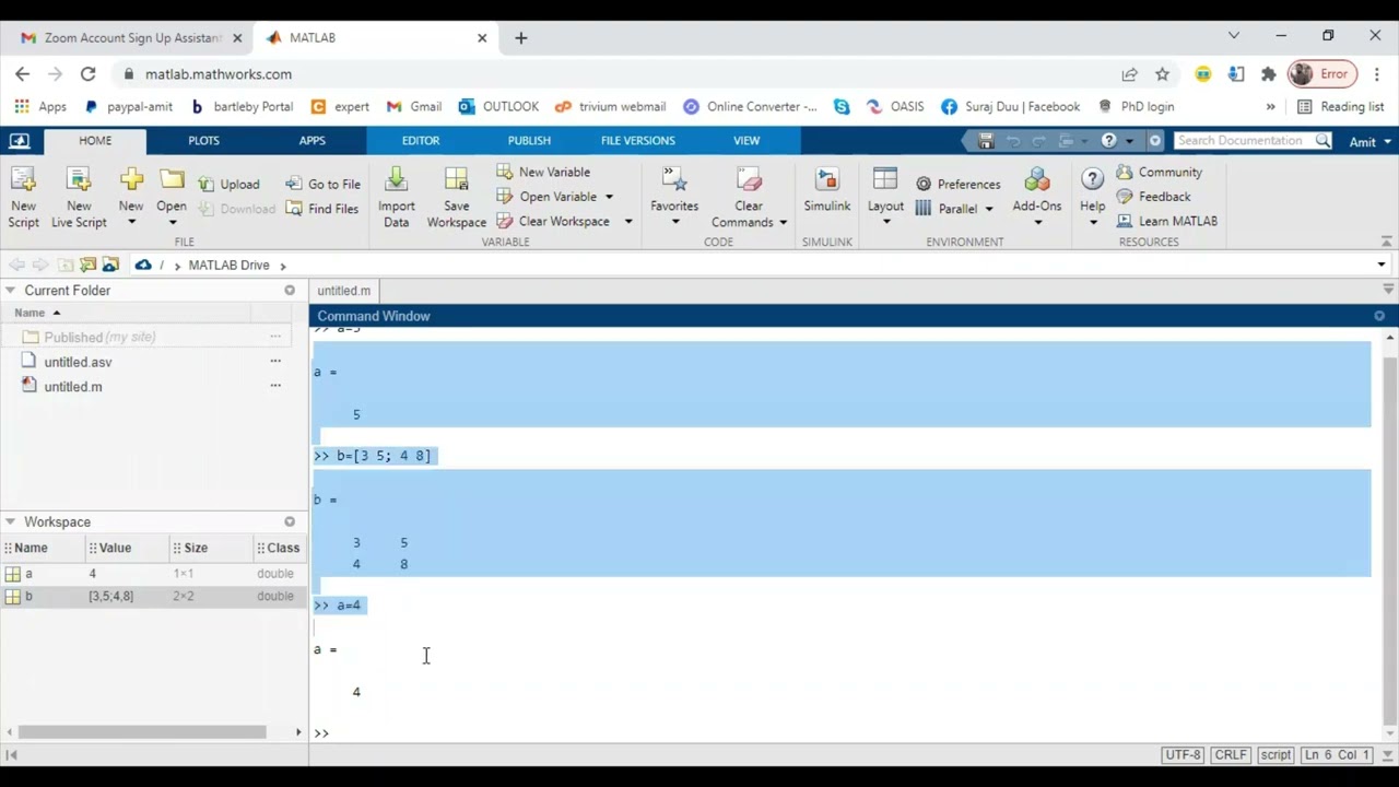 How to use MATLAB online and getting started with Coding