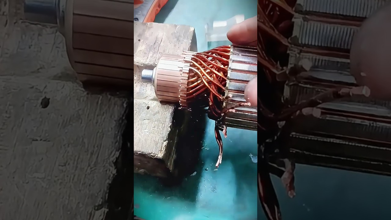 Rotor rewinding made super simple #rotorwinding #diy #restoration #repair