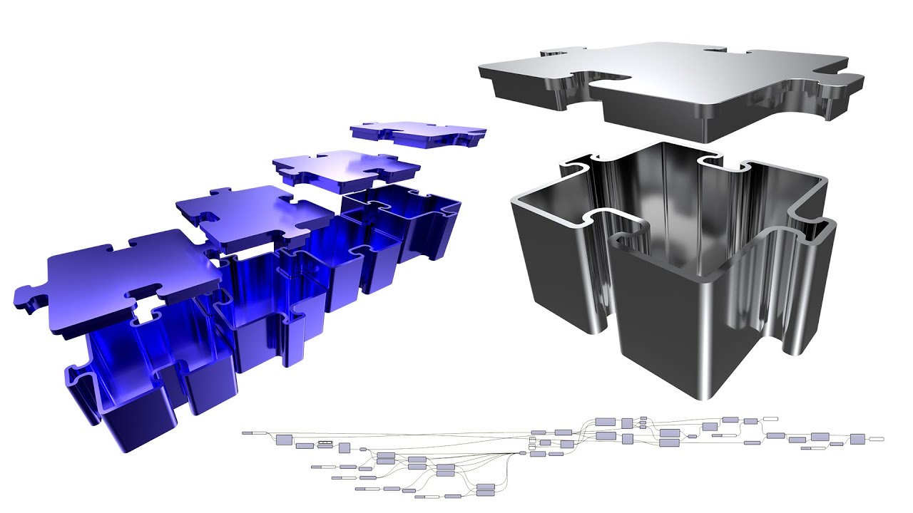 Interlocking Structures Parametric 3D printing and Design Puzzle Form Finding