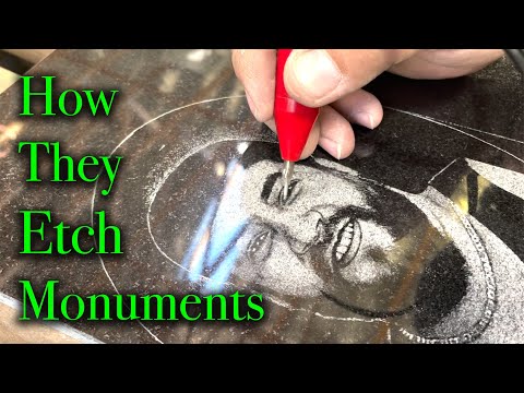 HOW GRAVE MONUMENTS ARE ETCHED - A Peek Behind the Curtain at Troost's Monuments Shop in Hillside IL