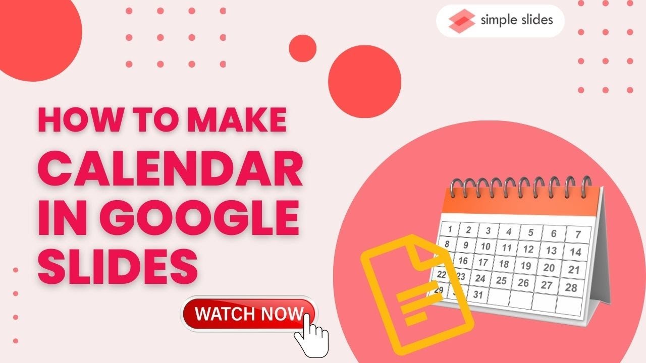 Step-by-Step Guide: Making a Calendar in Google Slides #simpleslides #tutorials