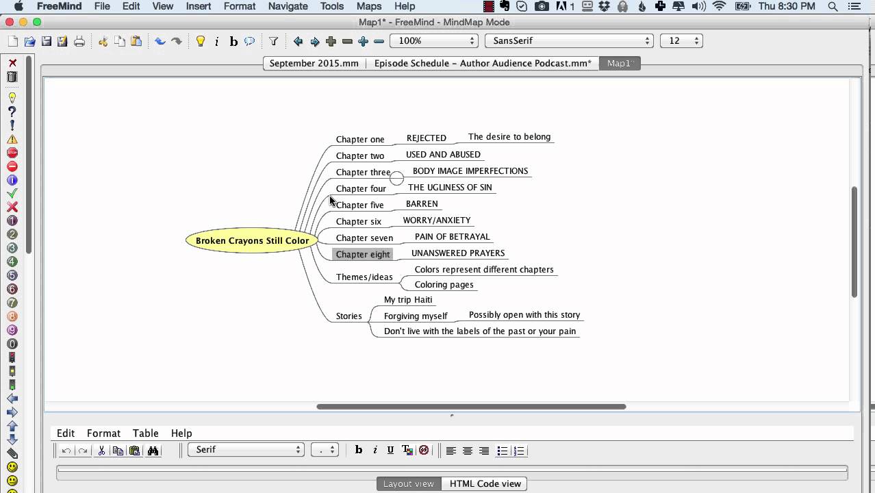 How to Outline a Book With Mind Mapping Software - FreeMind Tutorial