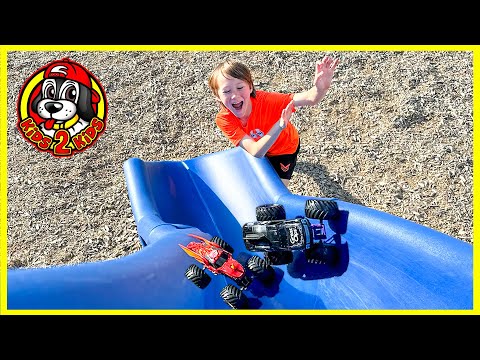 MONSTER TRUCKS PLAY AT THE PARK π Our FUNNIEST Compilation π