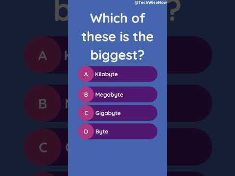💾🤔 Which is the largest data size? || #quiz #shorts #gk #education