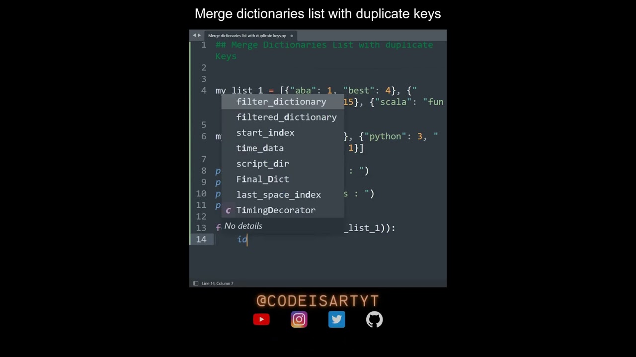 Merge dictionaries list with duplicate keys in Python | Python Examples | Python Coding Tutorial