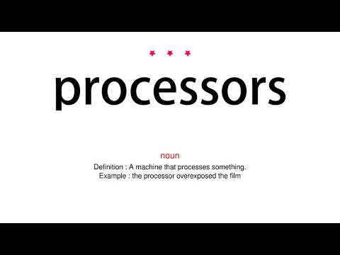 How to pronounce processors - Vocab Today