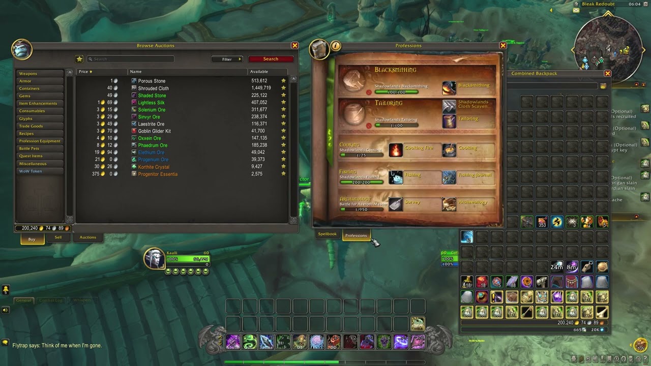 Opening the profession panel closes the auction house - Bug Report - World of Warcraft Forums