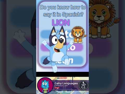 ¡Learn Spanish with Bluey! 🦁✨ How to say 'Lion' in Spanish | SPANISH vocabulary for kids