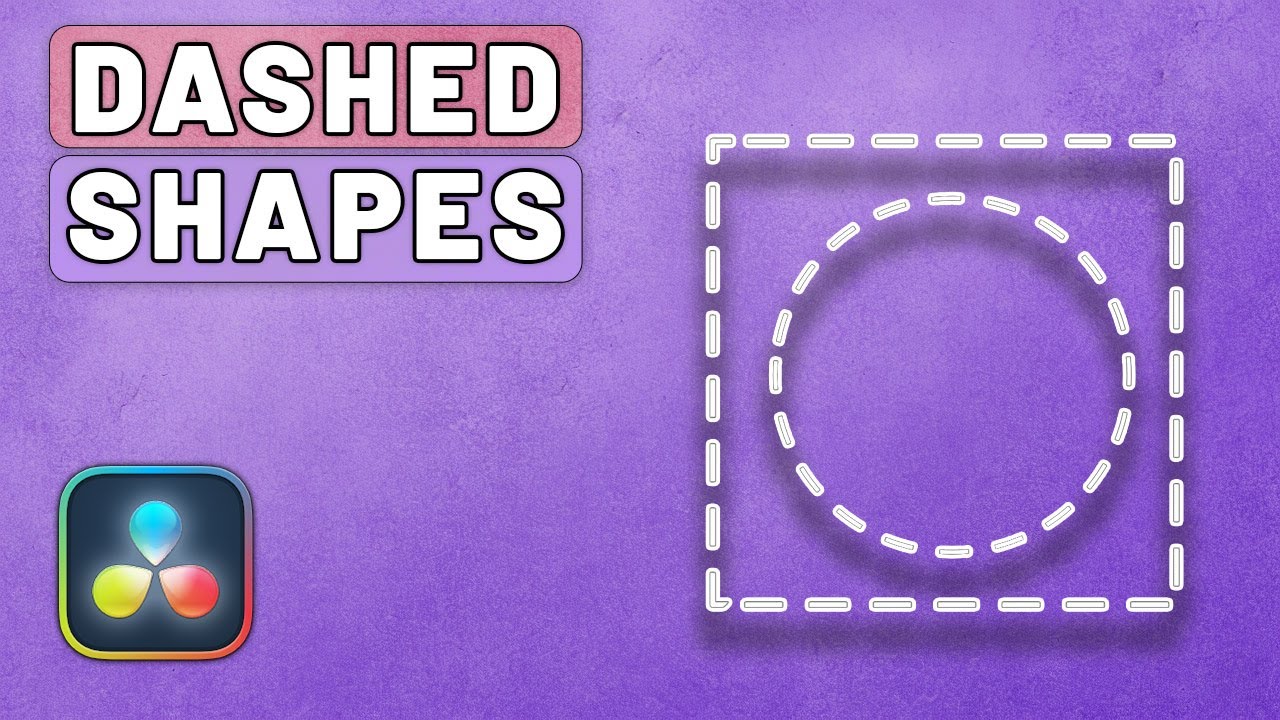 Make DASHED OUTLINE Shapes In Davinci Resolve
