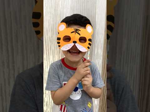Easy tiger face mask for fun party #papercraft #diy #ideas #easy #kids