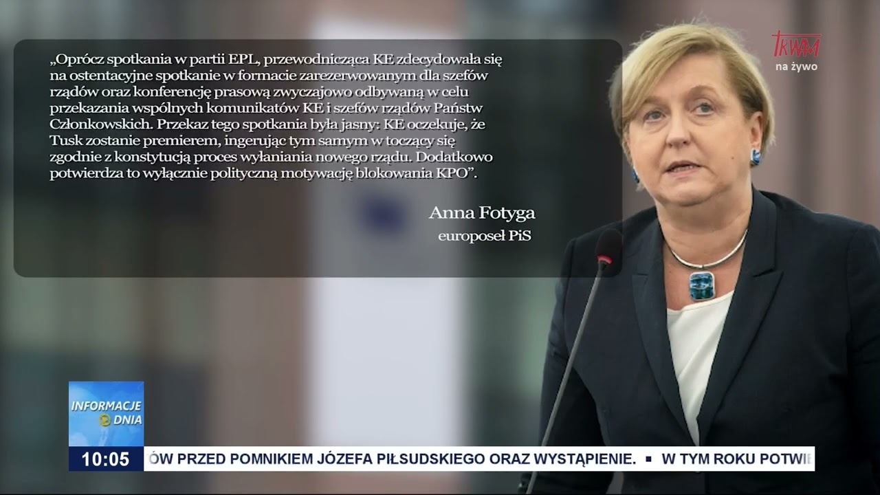 Europoseł PiS skierowała interpelację do KE w sprawie przyjęcia D. Tuska przez U. von der Leyen ...
