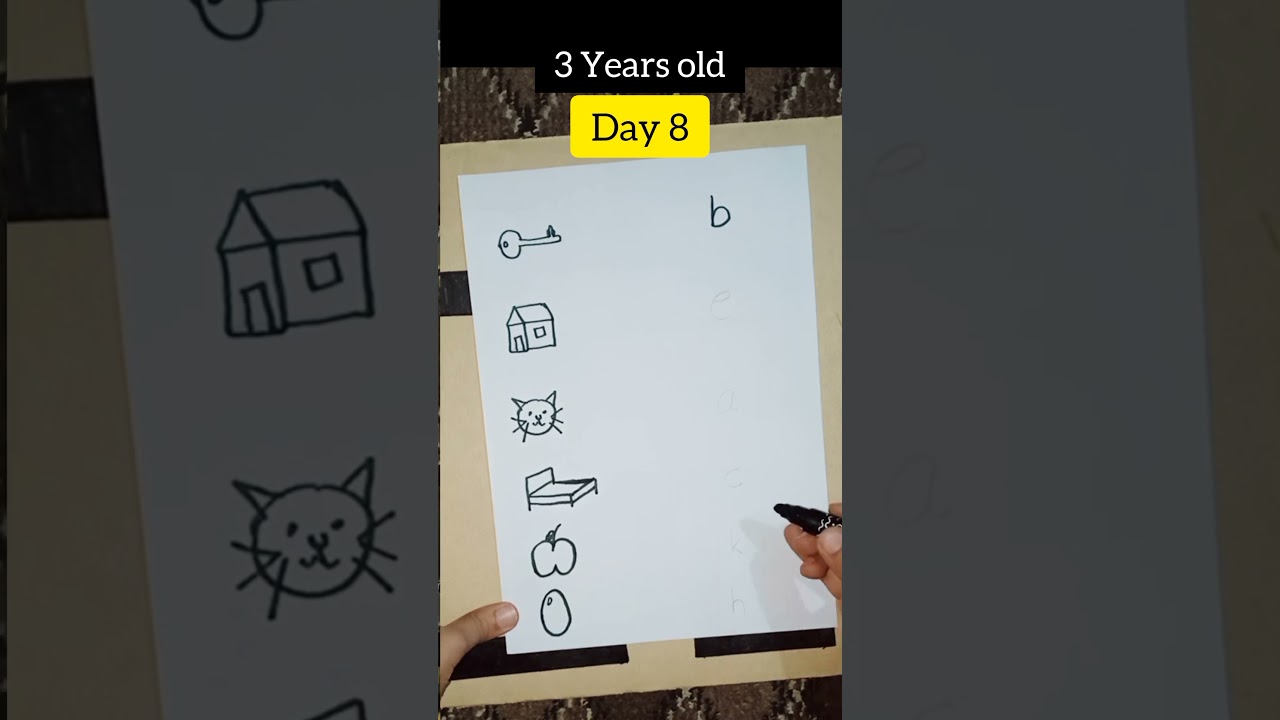 #day8 | 3 Years Old | Beginning sounds worksheet IM learning studio #shortsfeed #homeschool