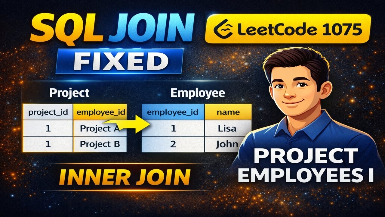 LeetCode 1075 SQL Solution | Project Employees I | Step-by-Step