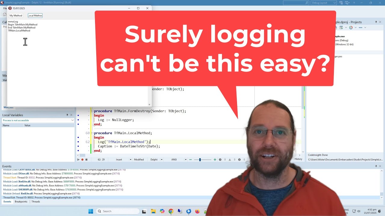 Super Simple Logger - Delphi 250