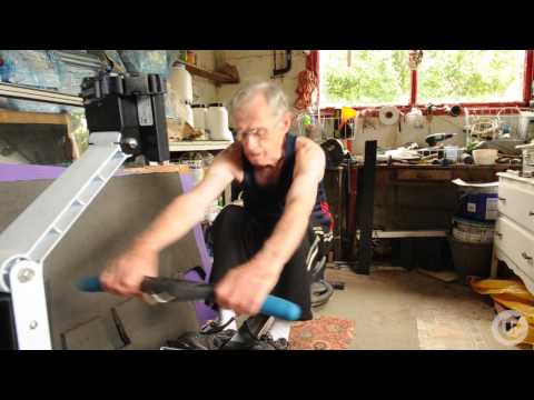 Richard Morgan, 84 yers old who is competing in the National and World Rowing Championship
