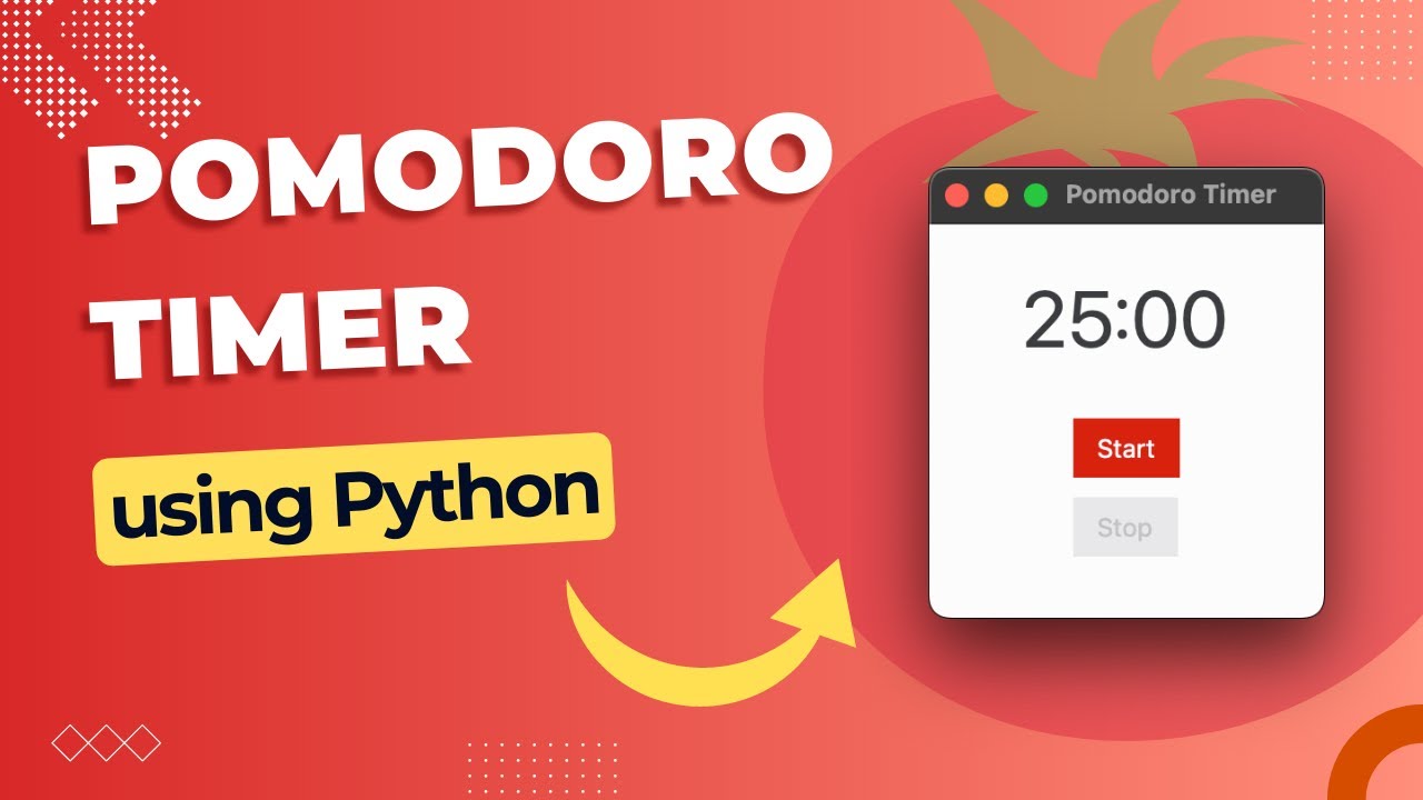 Create a Pomodoro Timer App in Python! | Tutorial