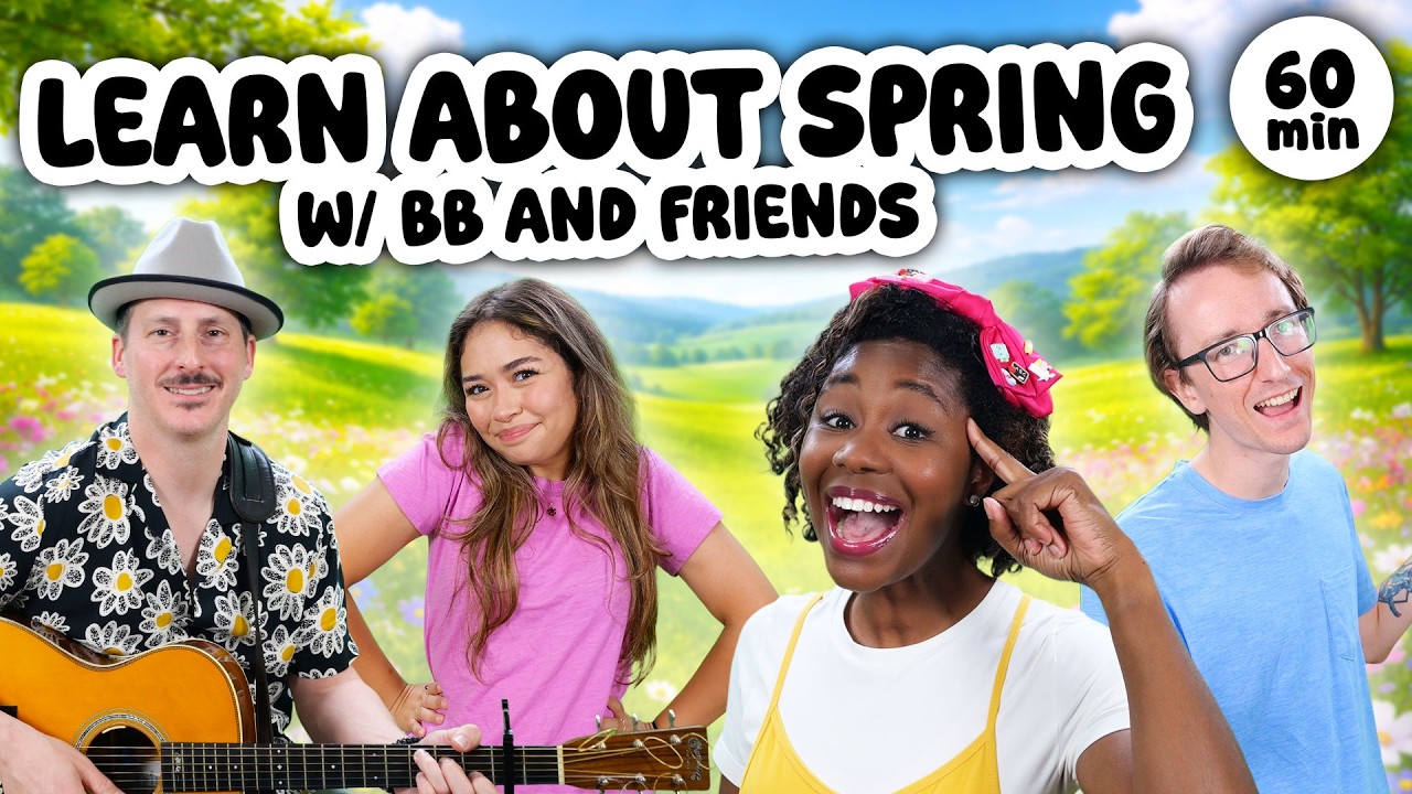 Spring Time Learning Video for Kids | Counting, Colors, Shapes & Spanish | BB & Friends