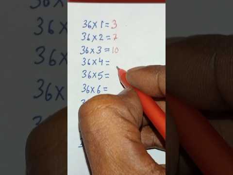 36 Times Tableπ₯π₯| 36 times tricks |36 times method#shorts#maths#trending#table#ssc#yt#ytshorts