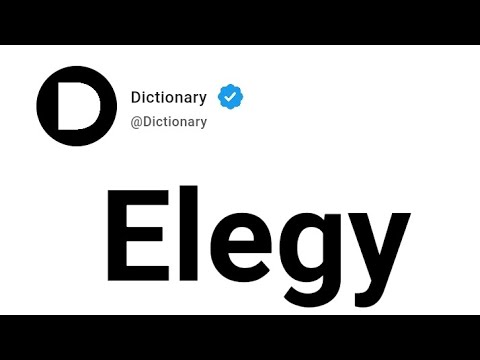 Elegy Meaning In English