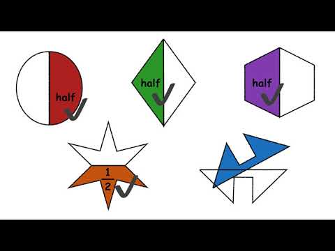 Fractions Year 1 - Finding Half of Shapes