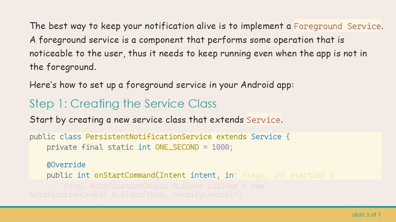 How to Keep Your Android Notification Active Even When the App Closes