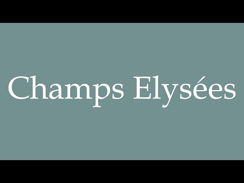How to pronounce ''Champs Elysées'' correctly in French