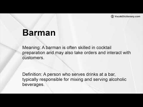 Barman Meaning
