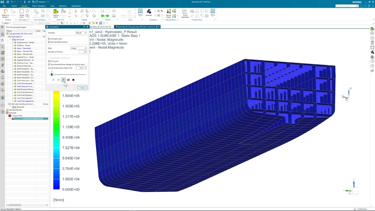 Simcenter 3: Structural Analysis of a Ship short version with voiceover