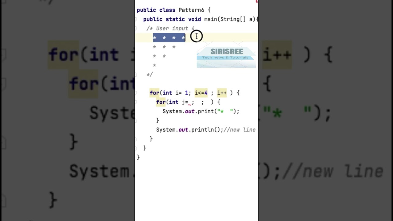 PATTERN 6 | Solving PATTERN PROGRAMS IN JAVA | JAVA