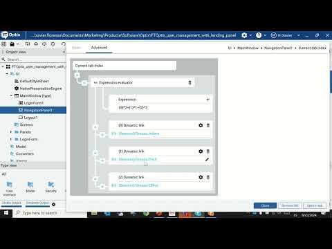 User Management with Landing Panels
