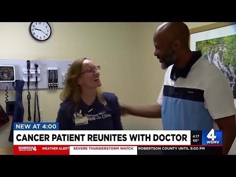 Cancer patient reunites with doctor