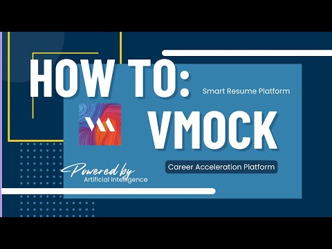 Intro and Overview of VMOCK (our AI-powered resume support tool)