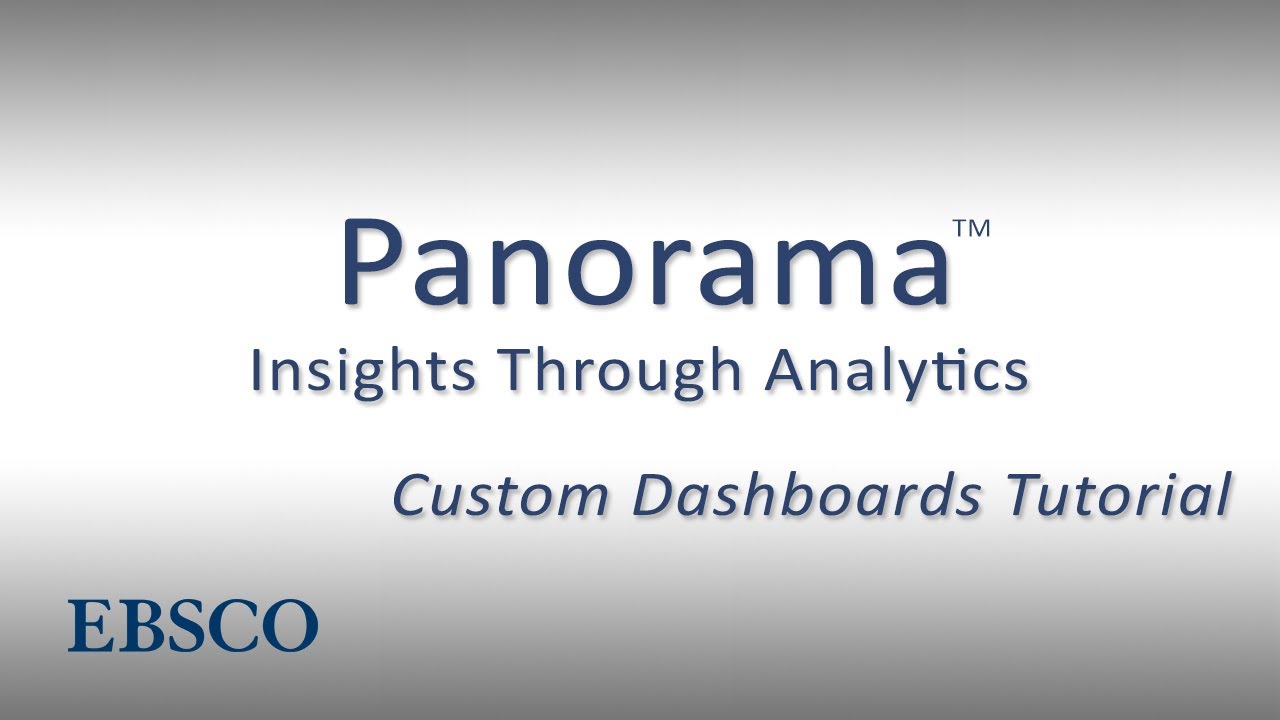 Panorama - Custom Dashboards Tutorial