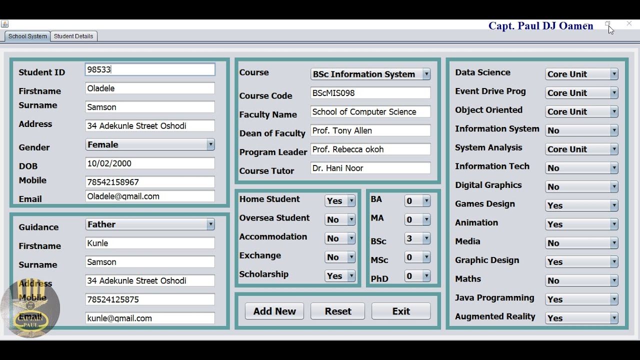How to Create School Management System with MySQL Database in Java NetBeans - Part 1 of 4