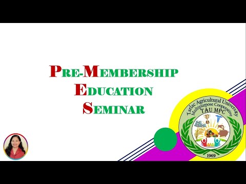 PMES - TAU MPC Pre-membership Education Seminar