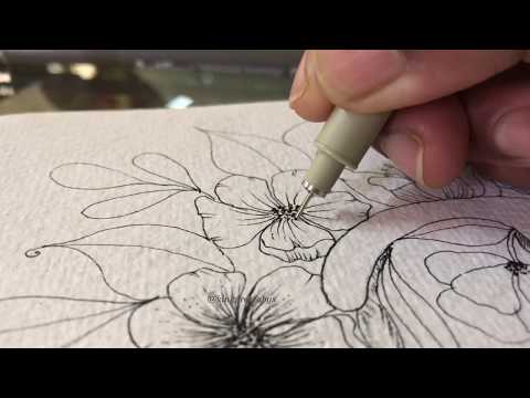 How To Design C letter with Floral Illustration