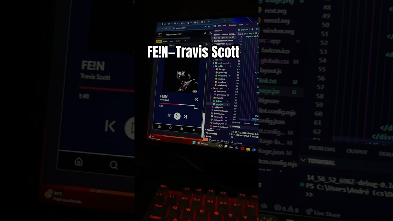 FE!N— Travis Scott #developer #frontend #music #travisscott #software #softwareengineer