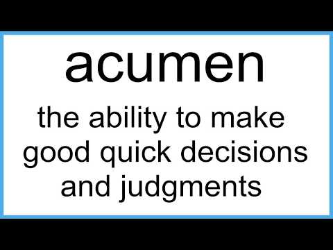 acumen The New English Dictionary meaning | Vocabulary for Kids | Children's Dictionary