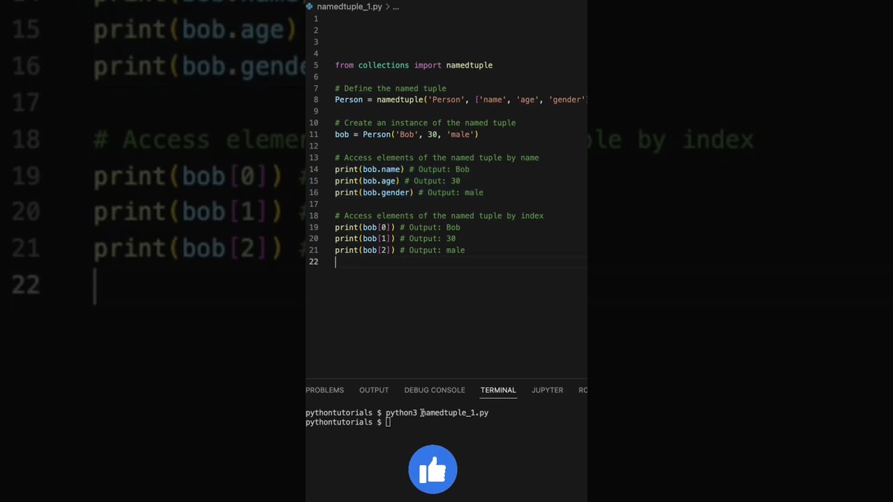 Named Tuples: The Ultimate Python Data Structure #shorts