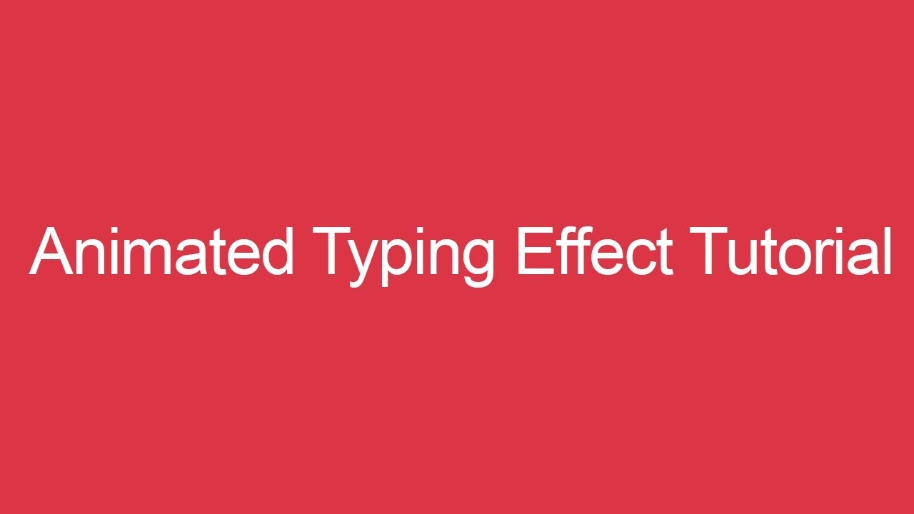 JQuery Animation Tutorial : How to Create Animated Typing Effect with Typed JS