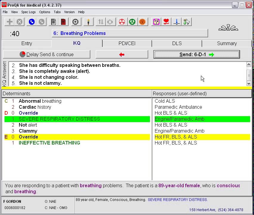 ProQA Video Demo: Breathing Problem