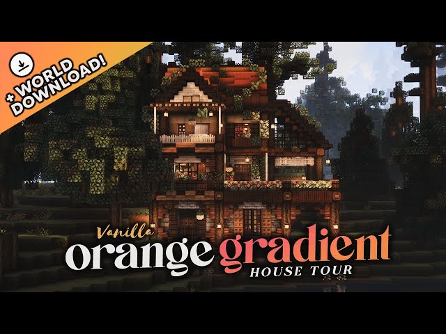 Orange Gradient House 🍊🏡 Minecraft Map