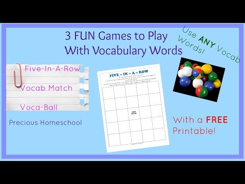 3 Fun Games to Play With Vocabulary Words